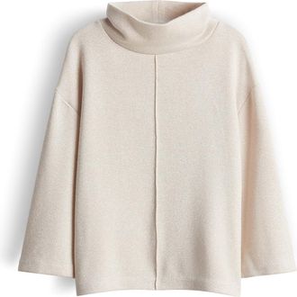 someday Damen Sweatshirt | USABELLA Loose Sweatshirt in schimmernder Strickoptik Mellow m&eacute;lange, 42