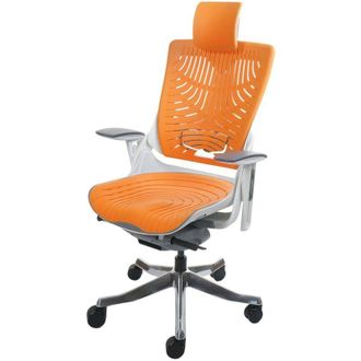 Hhg B&uuml;rostuhl merryfair Wau 2b, Schreibtischstuhl Drehstuhl, Hartschale, ergonomisch orange
