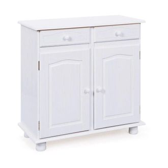 Paris Prix Paris Prix - Bahut 2 Portes & 2 Tiroirs Bois Alienor 88cm Blanc