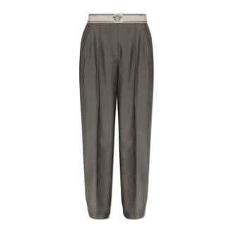 Versace Woll-Mohair Hose - - Trousers - Damen - Grau - M