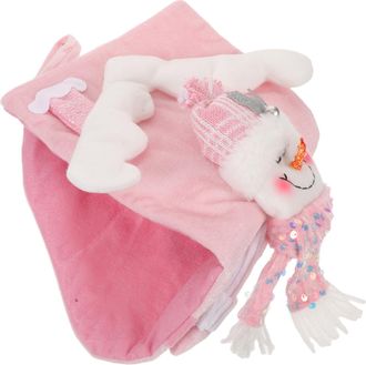 Pretyzoom Weihnachtssocke Glitzernd Kinderfreundlich Weihnachtsdeko mit Aufhängeschlaufe Cartoon Motiv für Festliche Stimmung Geschenkbeutel für Baum Wand und P