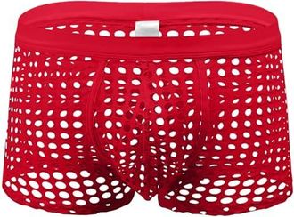 Generico Boxer sexy en maille pour homme, sous-v&ecirc;tements transparents avec &eacute;lastique &agrave; la taille, sous-v&ecirc;tements respirants et doux s&eacute;duisants pour homme de pl