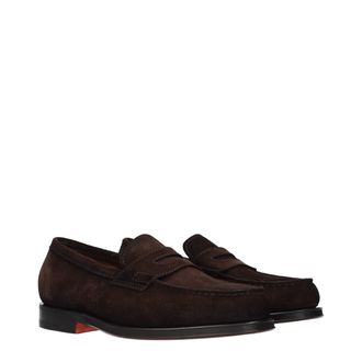 Santoni Suede Loafer - Brown