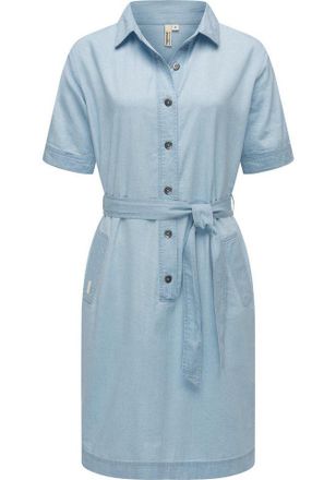 Ragwear Jeanskleid Rozyna Denim Midikleid in Denim-Optik mit Haifisch-Kragen