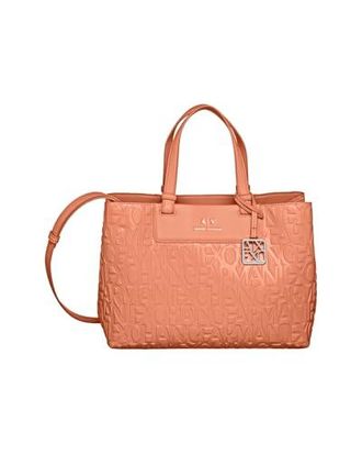 A|X Armani Exchange Essential, Liz, Embossed Logo, Sac de Shopping Femmes, Noix de Coco, Taille Unique