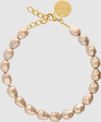 Vanessa Baroni Collier Organic Pearl Short Champagne Pearl