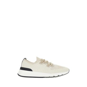 Brunello Cucinelli Cotton Chin&eacute; Knit Runners - - Shoes - Herren - Beige - 45 EU