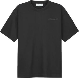 Olaf Hussein Homme, Tops, Gris, Taille: M Tee Studio Charbon Logo 3D Oversize