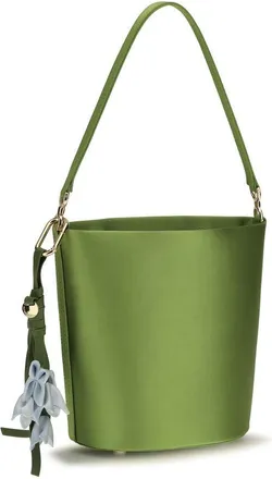 Self Portrait Womens Bicolor Polyester Backet Bag