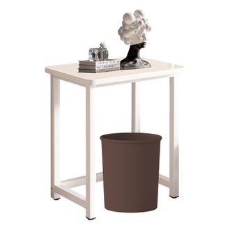 Generic Kleiner Beistelltisch für Mehrzweckanwendung 75 cm Höhe, ideal für Drucker, Fischtank, Roboter-Vakuum, langlebig und stilvoll weiß 70x50cm(27.5x19.7in