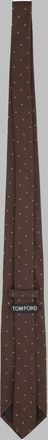 Tom Ford Jacquard Silk 8 Cm Necktie - Brown