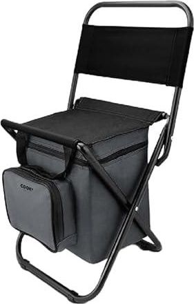 COOK CONCEPT HDO7276, Klappstuhl Fresh Bag 14L, Coup de Fraicheur, Möbel, Outdoor-Möbel, Outdoor-Sitz, 35x58x28 cm, Sitzhöhe 35 cm, Grau Schwarz