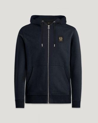 Belstaff Sweat-shirt &Agrave; Capuche Enti&egrave;rement Zipp&eacute; Belstaff Pour Homme Coton Molletonn&eacute; Bleu Encre Fonc&eacute; 2xl