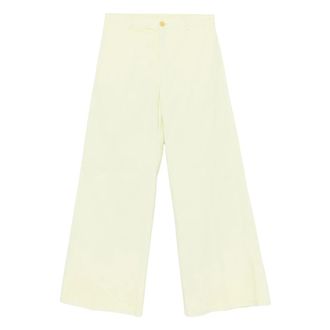 Forte_Forte Pantalon large - Femme - Pantalons - Jaune - Taille: 34 FR