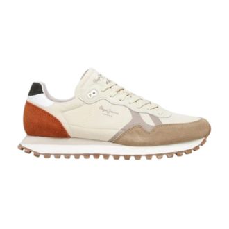 Pepe Jeans London Beige Urban Sneakers Brit on Master - - Shoes - Herren - Mehrfarbig - 44 EU