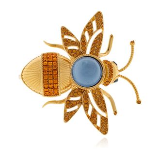 Dolce & Gabbana Homme, Accessoires, Jaune, Taille: ONE Size Broche avec cristaux scintillants