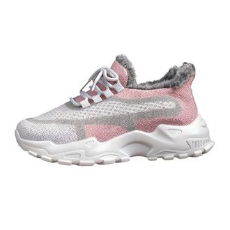 Generic Baskets Femme Chaussures de Sport Marche dhiver avec Doublure en Peluche Chaussures de Course Semelle Antid&eacute;rapante Chaude L&eacute;g&egrave;res Fitness Sneakers D&eacute;
