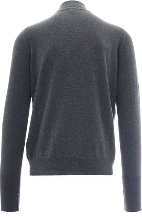 Ballantyne Cashmere Diamond Intarsia Cardigan - Gray