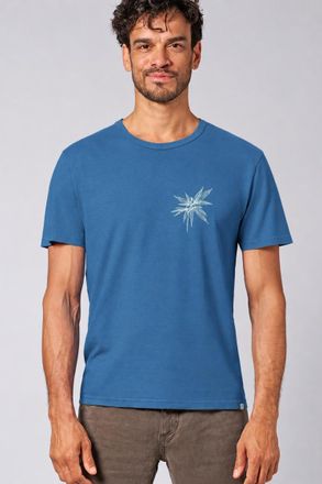 Hempage Hempage Herren vegan T-Shirt Timeless Printed Ozeanblau