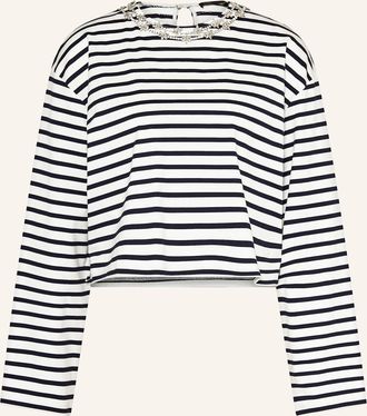 Maje Longsleeve Mit Schmucksteinen weiss