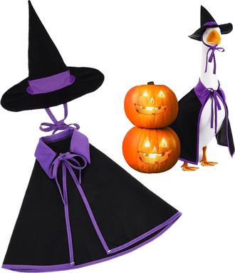 Generic Hexen-Outfit f&uuml;r Veranda-G&auml;nse - Kleidung f&uuml;r Hexeng&auml;nse Halloween | Kleidung f&uuml;r Zementstatue f&uuml;r Herbstfeiern Saisonpartys