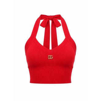 Dolce & Gabbana Woll-Tanktop - - Tops - Damen - Rot - L