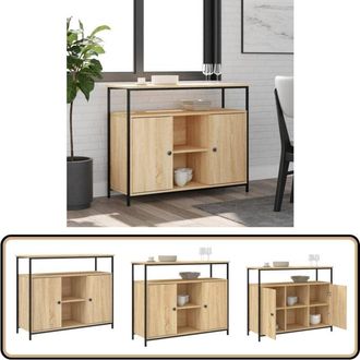 vidaXL Buffet chêne sonoma 100x35x80 cm bois dingénierie - Buffet - Armoire De Rangement - Meuble De Salon - Mobilier Moderne - Commode