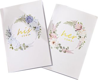 Hemobllo Braut und Br&auml;utigam Ehegel&uuml;bdeb&uuml;cher 2 St&uuml;ck Liniert 6X4 Zoll f&uuml;r Hochzeitsgesellschaft Hochzeitsbuch Geschenk