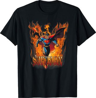 DC Comics Superman Through the Fire T Shirt T-Shirt