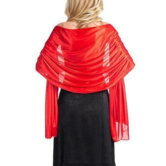 Generic Poncho Femme Hiver Chaud Chale Femme Hiver Chaud Cape Femme Pour la ville &Eacute;tole Satin&eacute;e Soir&eacute;e L&eacute;g&egrave;re Tenue Formelle D&icirc;ner Gala Luxueuse