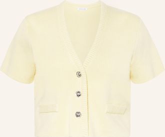 Mrs & Hugs Mrs & Hugs Cropped-Strickjacke gelb