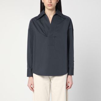 Bottega Veneta Graues Hemd aus Baumwolle und Seide