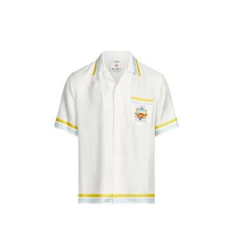 Casablanca Chemise manches courtes &agrave; imprim&eacute; en soie