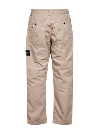 Stone Island Mens Desert Ripstop Straight-Leg Trousers Beige Natural (veg) -> Cotton