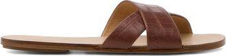 Mars&egrave;ll Sottile embossed crossover sandals - Braun