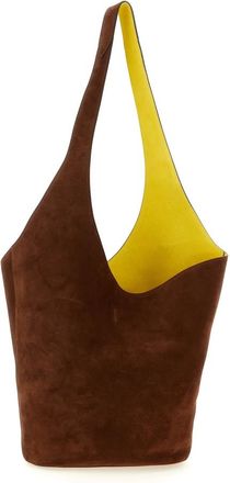 Alberta Ferretti Femme, Sacs, Brun, Taille: ONE Size Suede Shoulder Bag