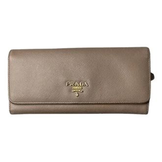 Prada Portefeuille en cuir Vintage Pre-owned - Femme - Pre-owned - Beige - Taille: ONE Size