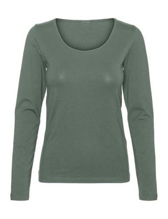 Vero Moda Vmlulu Ls JRS GA Noos T-Shirt &agrave; Manches Longues pour Femme, Laurel Wreath, S