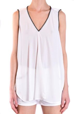 Dondup Femme, Tops, Blanc, Taille: 34 FR Top sans manches