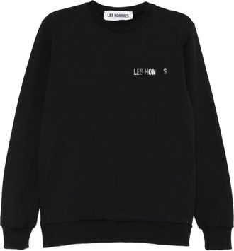 Les Hommes sweat à logo imprimé - Noir