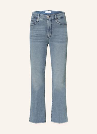 Good American Good American Cropped Jeans Good Legs Straight Split Pockets blau
