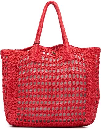 Dolce & Gabbana Shopper - Raffia Tote - Gr. unisize - in Rot - f&uuml;r Damen