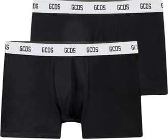 GCDS Gcds, Homme, Sous-v&ecirc;tements, Noir, Taille: L Essentials Boxer Briefs 2-Pack