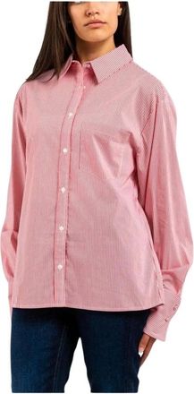 Gas Gas, Femme, Blouses et Chemises, Rouge, Taille: 36 FR Chemise en coton &agrave; motifs