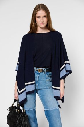 Gerard Darel Poncho en cachemire - OMANNA - Marine