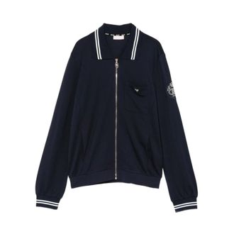 Liu Jo Femme, Vestes, Bleu, Taille: 40 FR Collared SweaT-shirt