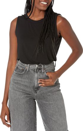 Amazon Essentials Damen &Auml;rmelloses Muskel-Tanktop mit lockerer Passform, Schwarz, XL