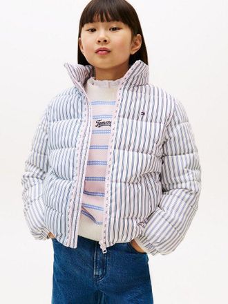 Tommy Hilfiger Steppjacke MIX STRIPE PUFFER f&uuml;r Kinder bis 16 Jahre, cooles Streifen-Design