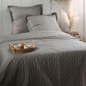 Lovely Casa Couvre lit boutis r&eacute;versible 260x240 avec 2 taies doreiller