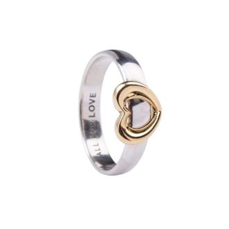 Pandora Strahlender Zweifarbiger Schiebe-Herzring - - Accessories - Damen - Grau - 52 MM